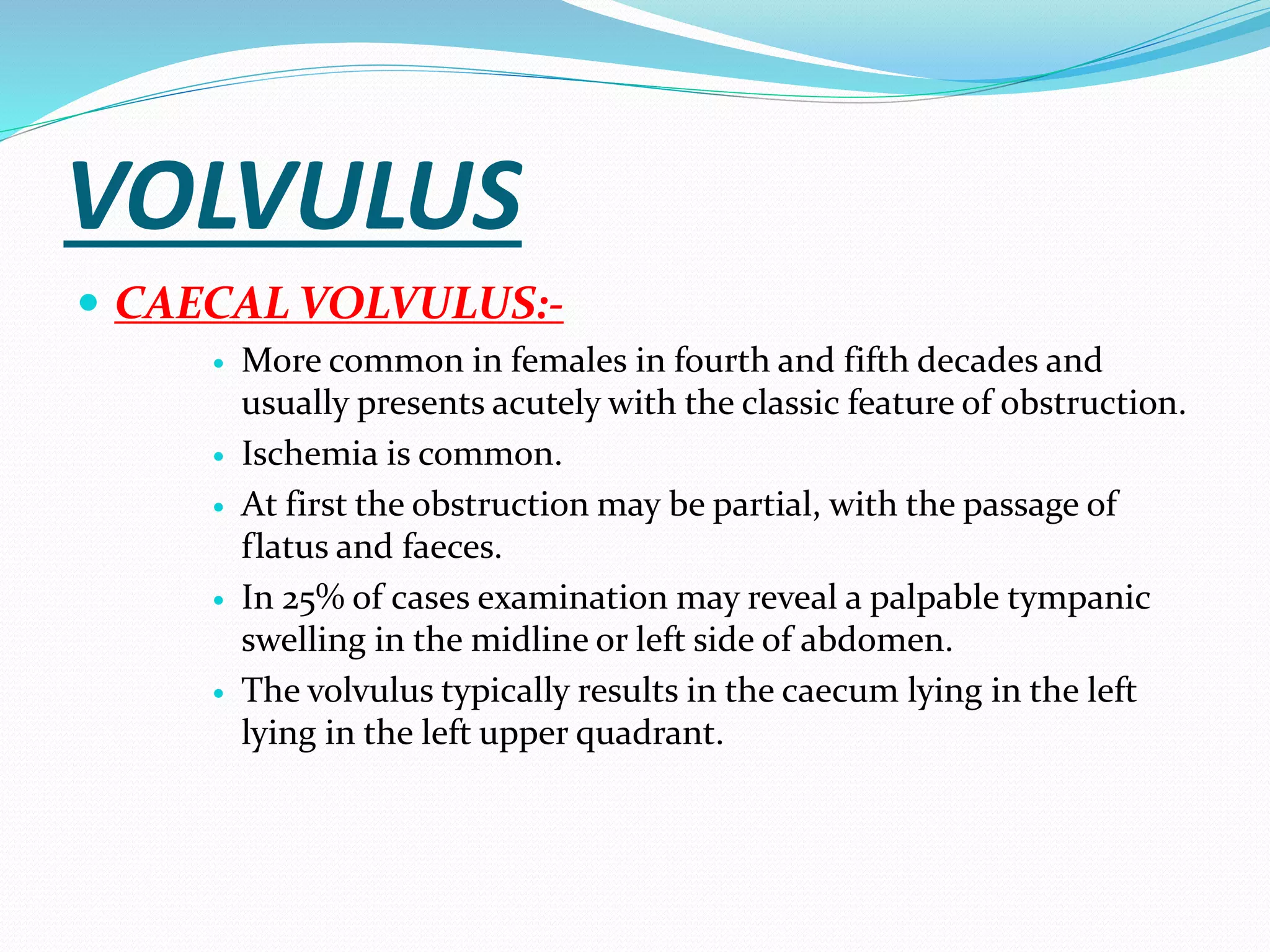 Clinical features of intestinal obstruction | PPTX