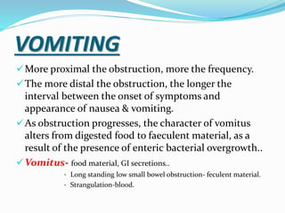 Clinical features of intestinal obstruction | PPTX | Digestive ...
