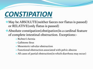 Clinical features of intestinal obstruction | PPTX | Digestive ...