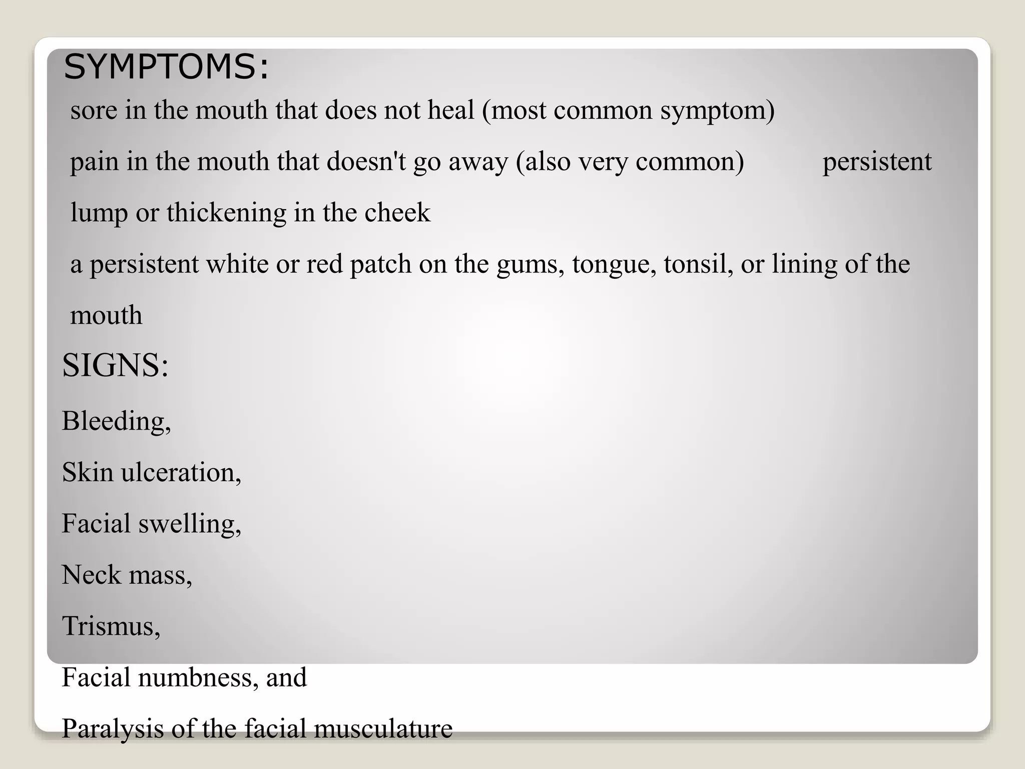 Clinical features of oral cancer.pptx