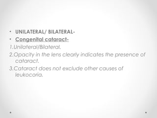 Clinical features of retinoblastoma | PPT