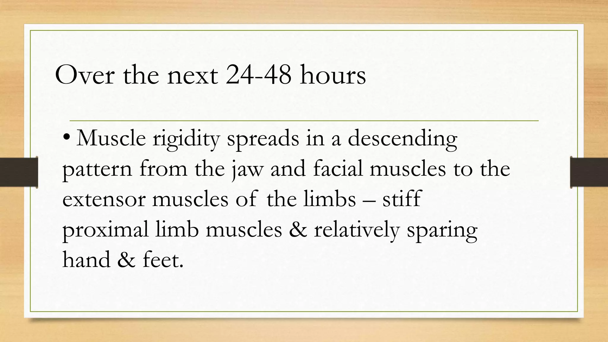 Clinical features of tetanus | PPTX