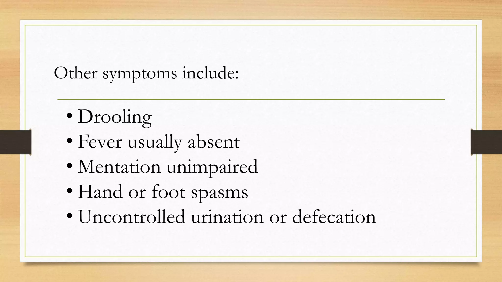Clinical features of tetanus | PPTX