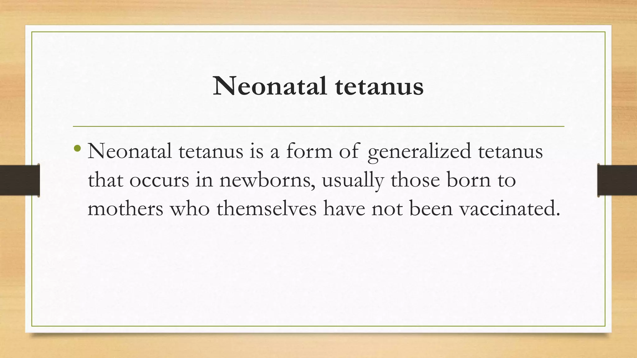 Clinical features of tetanus | PPTX