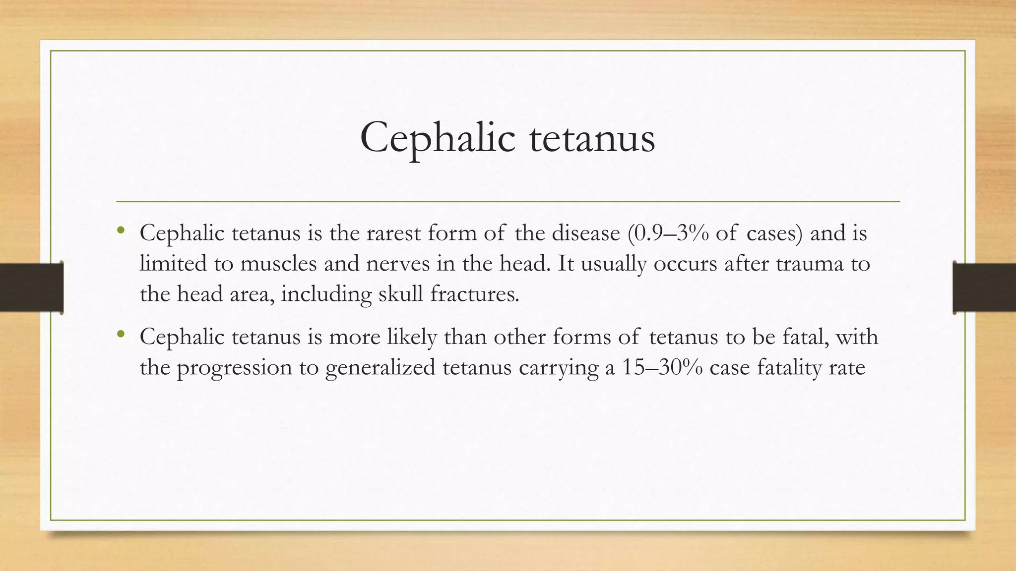 Clinical features of tetanus | PPTX