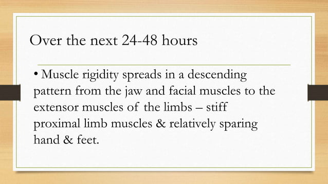 Clinical features of tetanus | PPTX