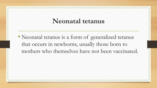 Clinical features of tetanus | PPTX