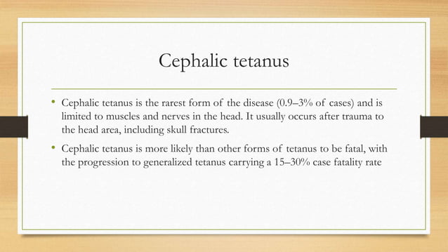 Clinical features of tetanus | PPTX