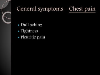 Clinical features investigation of pulmonary tb | PPT
