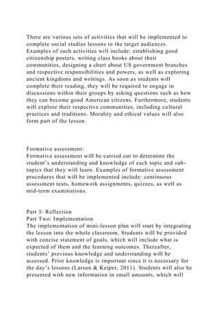 Clinical Field Experience C Social Studies Mini-Lesson Plan.docx