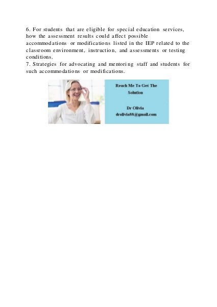 Clinical Field Experience C Understanding Specialized Assessments | DOCX