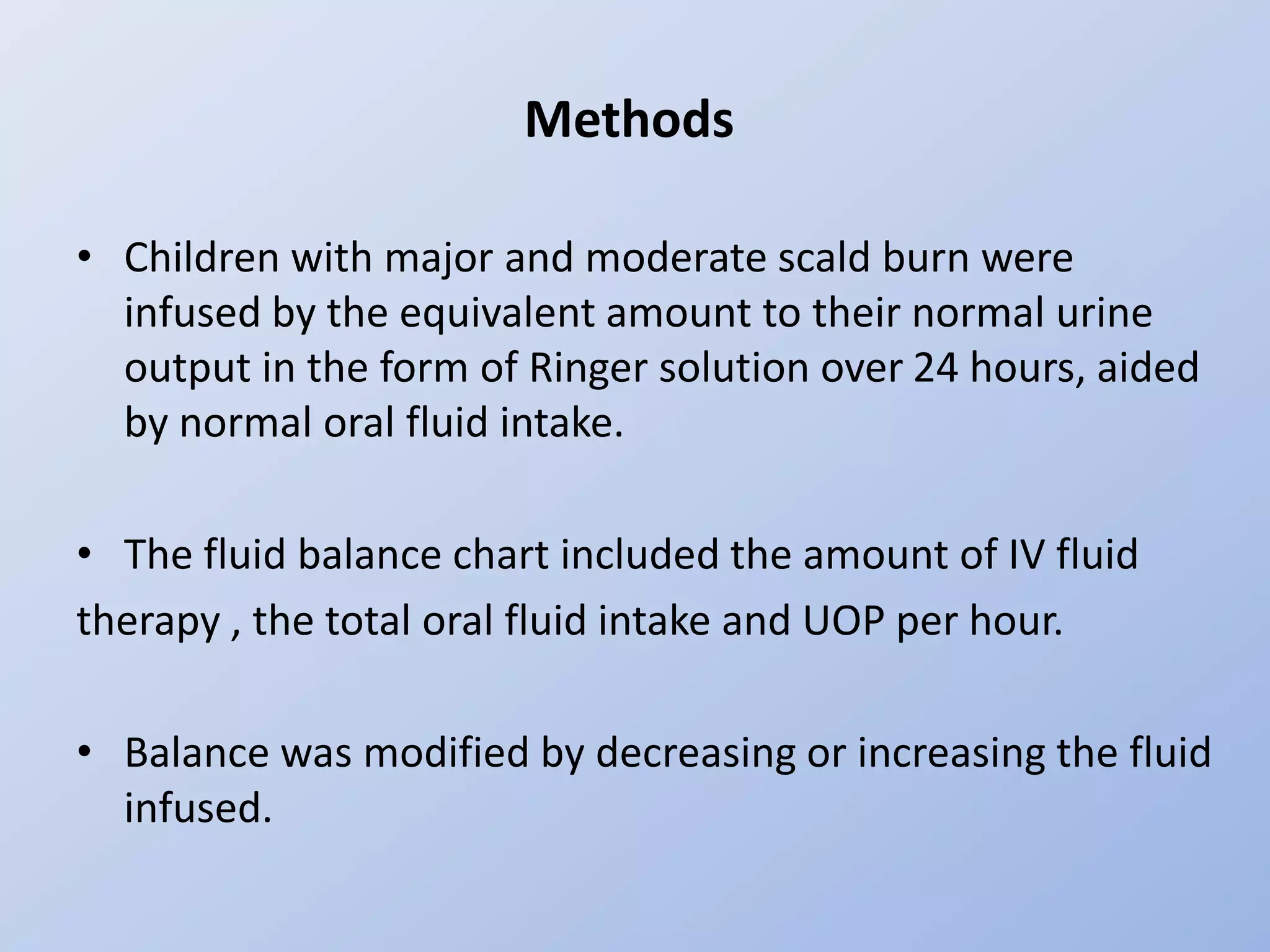 Clinical formula for management of pediatric scald burn | PPTX