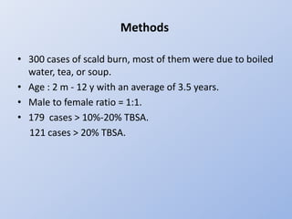Clinical formula for management of pediatric scald burn | PPTX