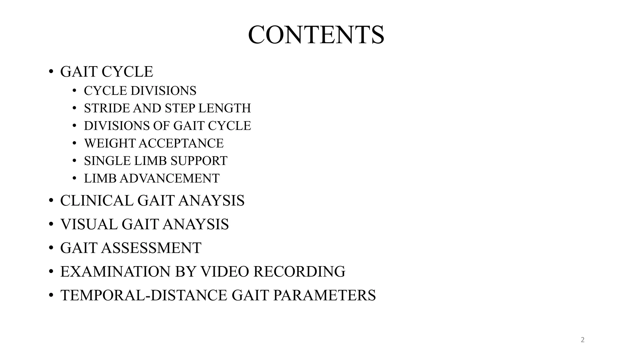 GAIT CYCLE & CLINICAL GAIT ANALYSIS | PDF