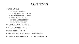 GAIT CYCLE & CLINICAL GAIT ANALYSIS | PDF