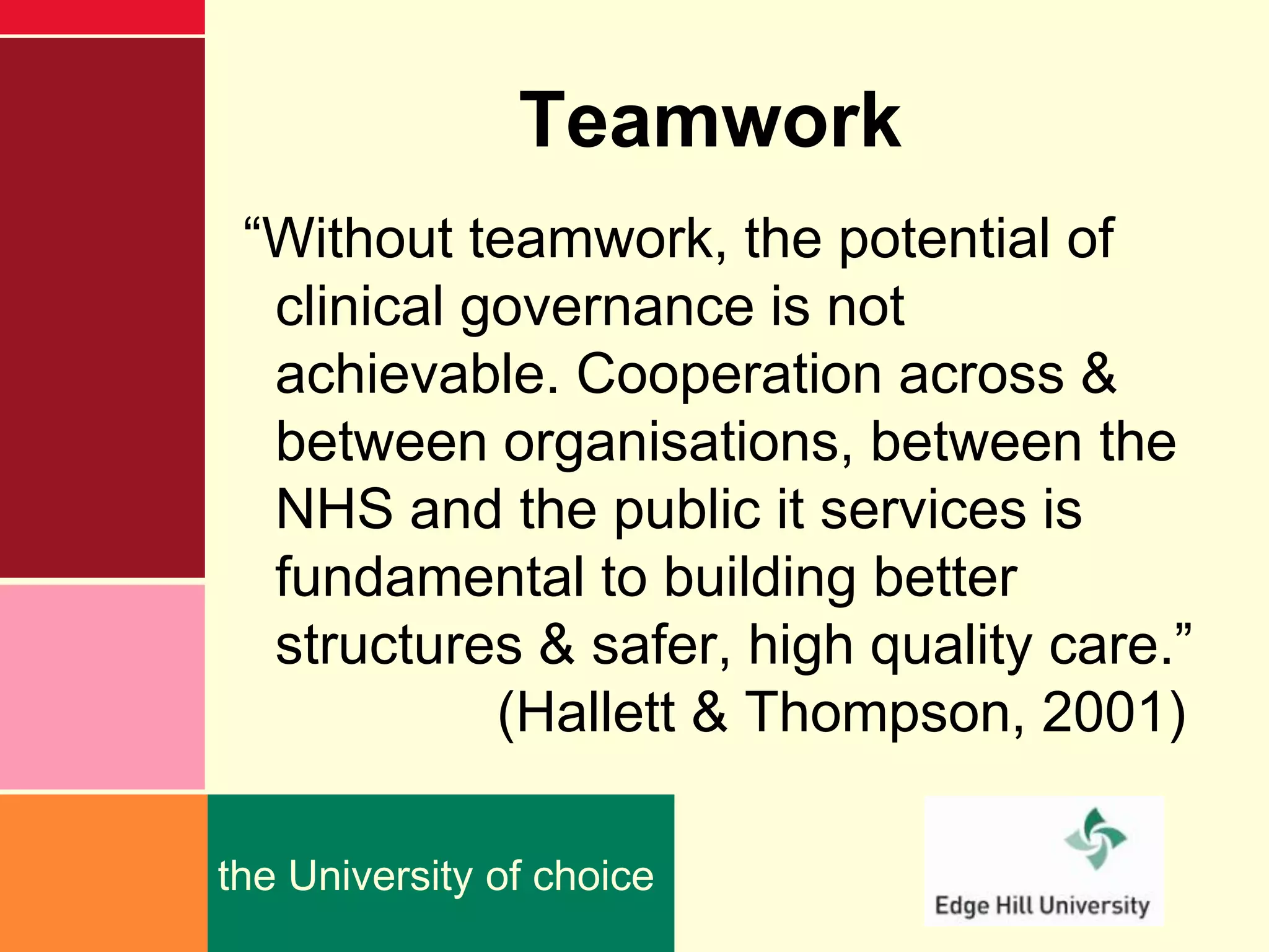 Clinical Governance | PPTX