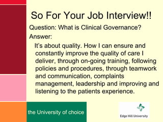 Clinical Governance | PPT