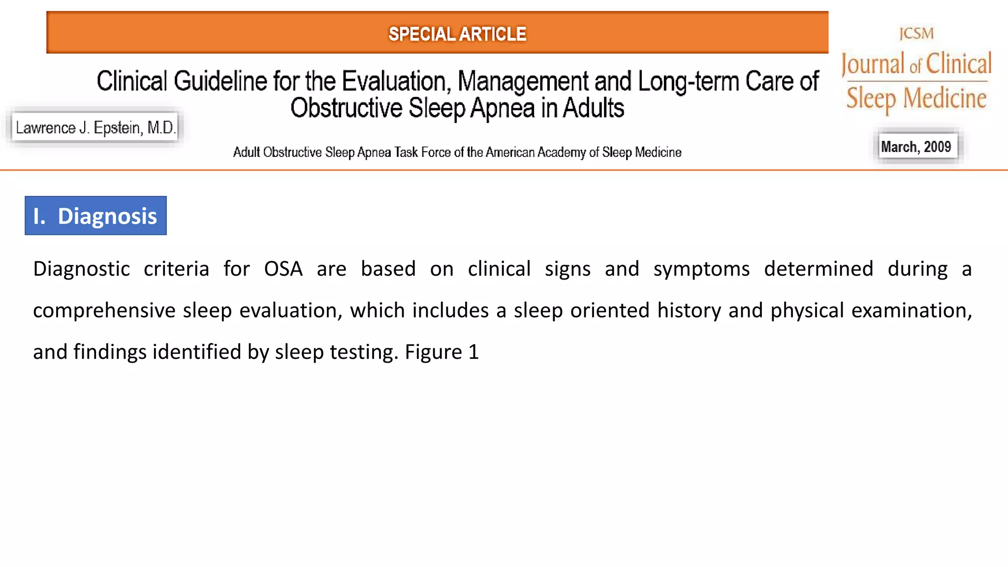 Clinical Guideline for the Evaluation, Management and Long-term Care of ...