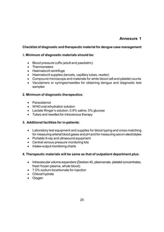 Clinical guidelines on Management of Dengue fever | PDF