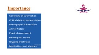 Clinical handover | PPTX
