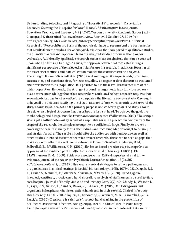 Clinical Health Issue Essay Example Paper.docx