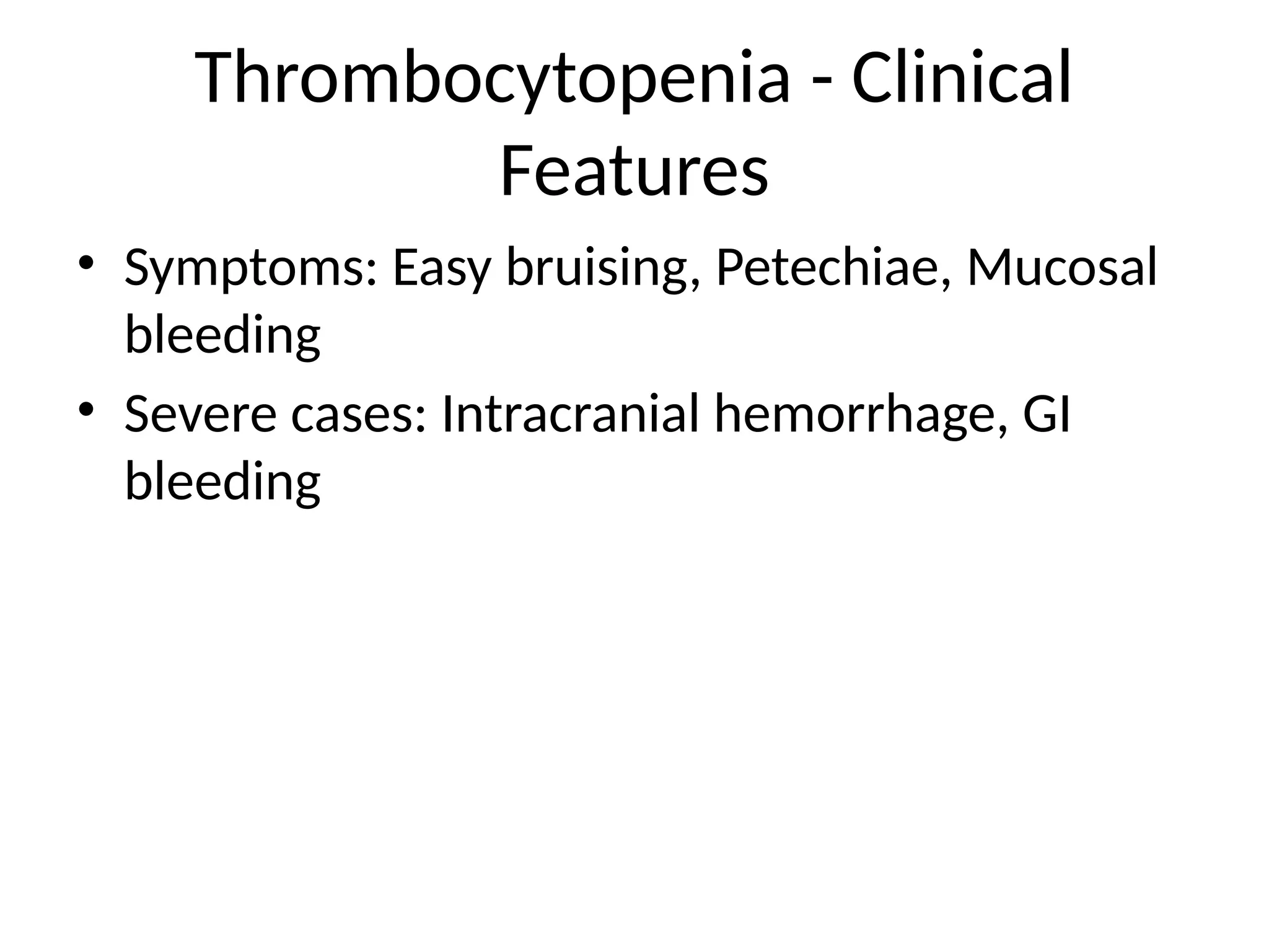 Thrombocytopenia, acute and chronic leukemias, bleeding and clotting ...