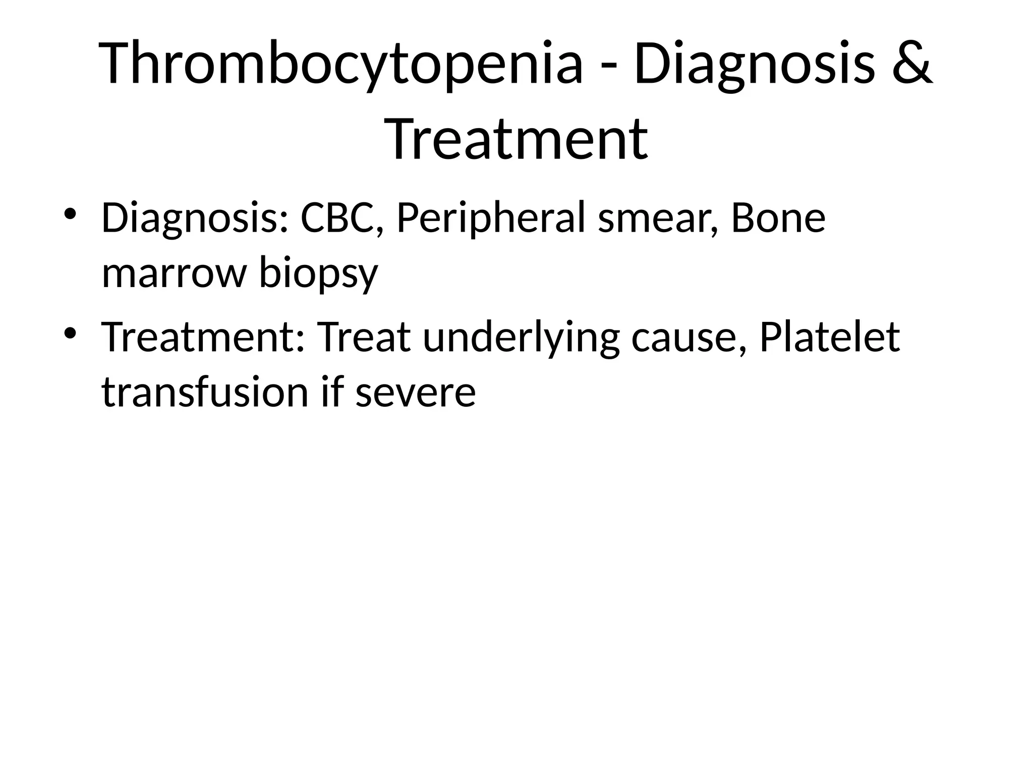 Thrombocytopenia, acute and chronic leukemias, bleeding and clotting ...