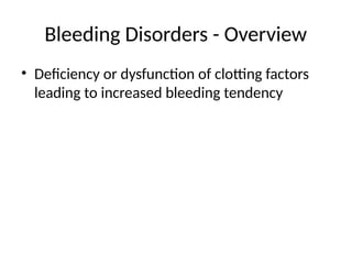 Thrombocytopenia, acute and chronic leukemias, bleeding and clotting ...