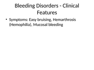 Thrombocytopenia, acute and chronic leukemias, bleeding and clotting ...