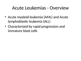 Thrombocytopenia, acute and chronic leukemias, bleeding and clotting ...