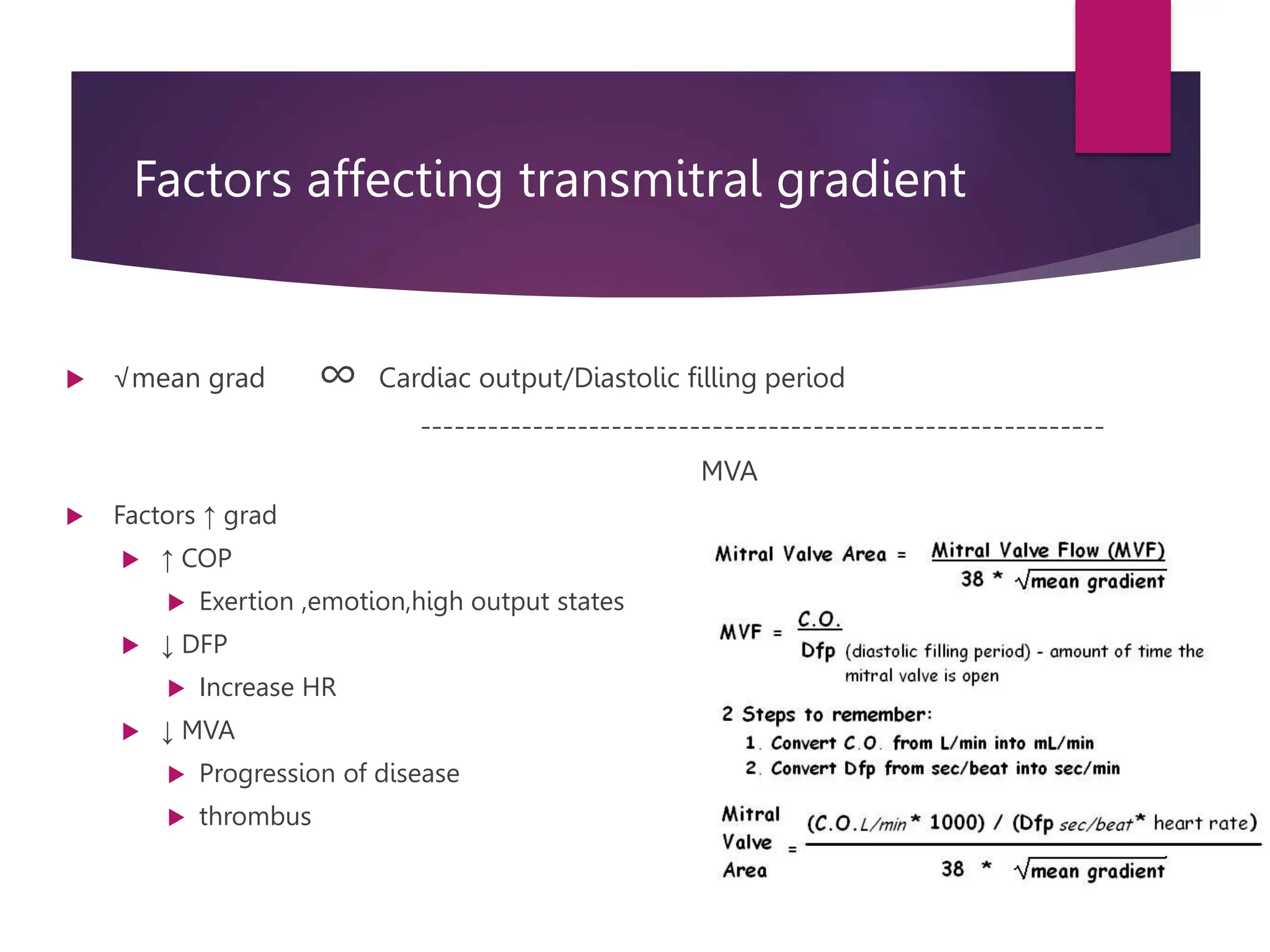clinical hemodynamics in Mitral stenosis | PPT