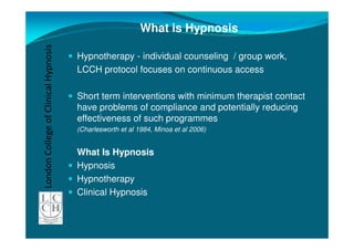 Clinical Hypnosis: A New Approach For OSH by Sheila Menon | PPT