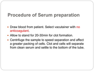 Clinical immunology lab and phlebotomy | PPTX