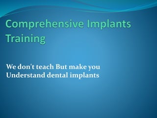 Clinical implant course | PPTX