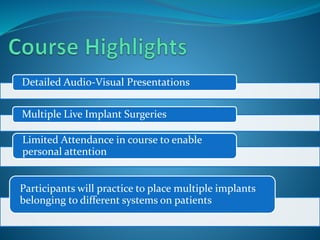 Clinical implant course | PPTX