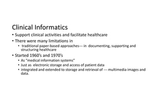 Clinical_Informatics.pptx in health department | PPTX