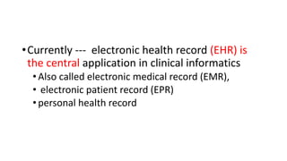 Clinical Informatics Pptx In Health Department Pptx