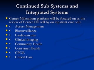 Cerner Evaluation | PPT