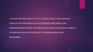 CLINICAL INFORMATION SYSTEM.pptx | Pharmaceutical Drugs | Medical Health