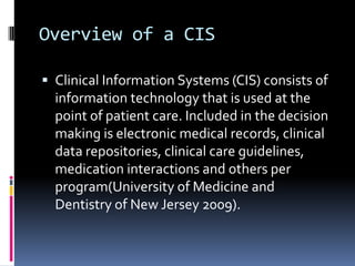 Clinical information system-final copy | PPTX