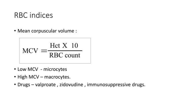 Clinical interpretation of cbc | PPTX