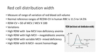 Clinical interpretation of cbc | PPTX