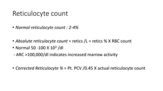 Clinical interpretation of cbc | PPTX