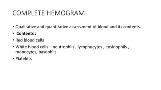 Clinical interpretation of cbc | PPTX