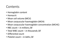 Clinical interpretation of cbc | PPTX