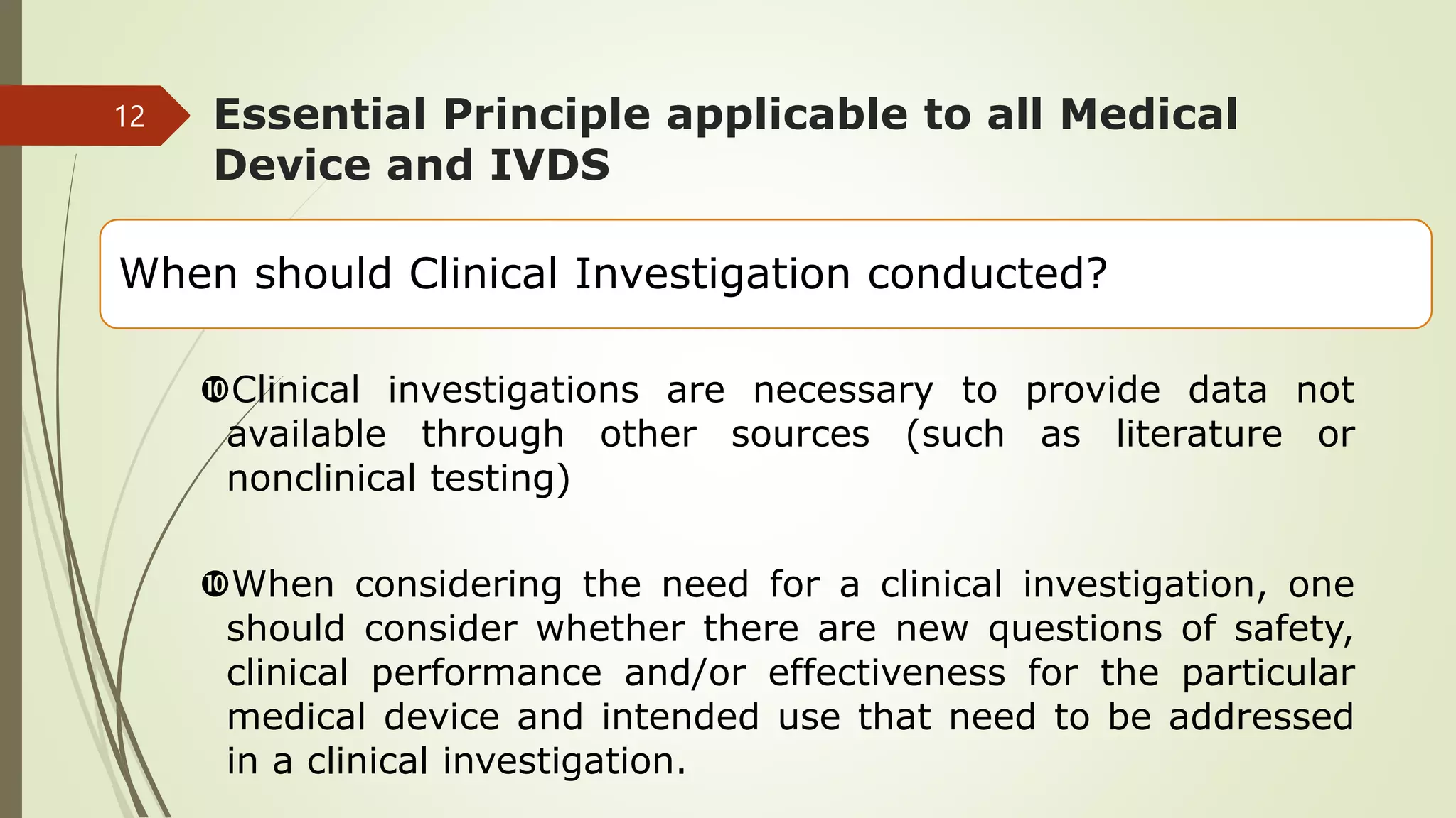 Clinical Investigation And Evaluation Of Medical Devices And Pptx