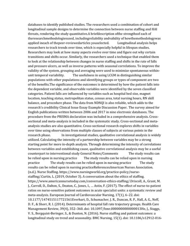 Clinical Issue Essay Example Discussion Paper.docx