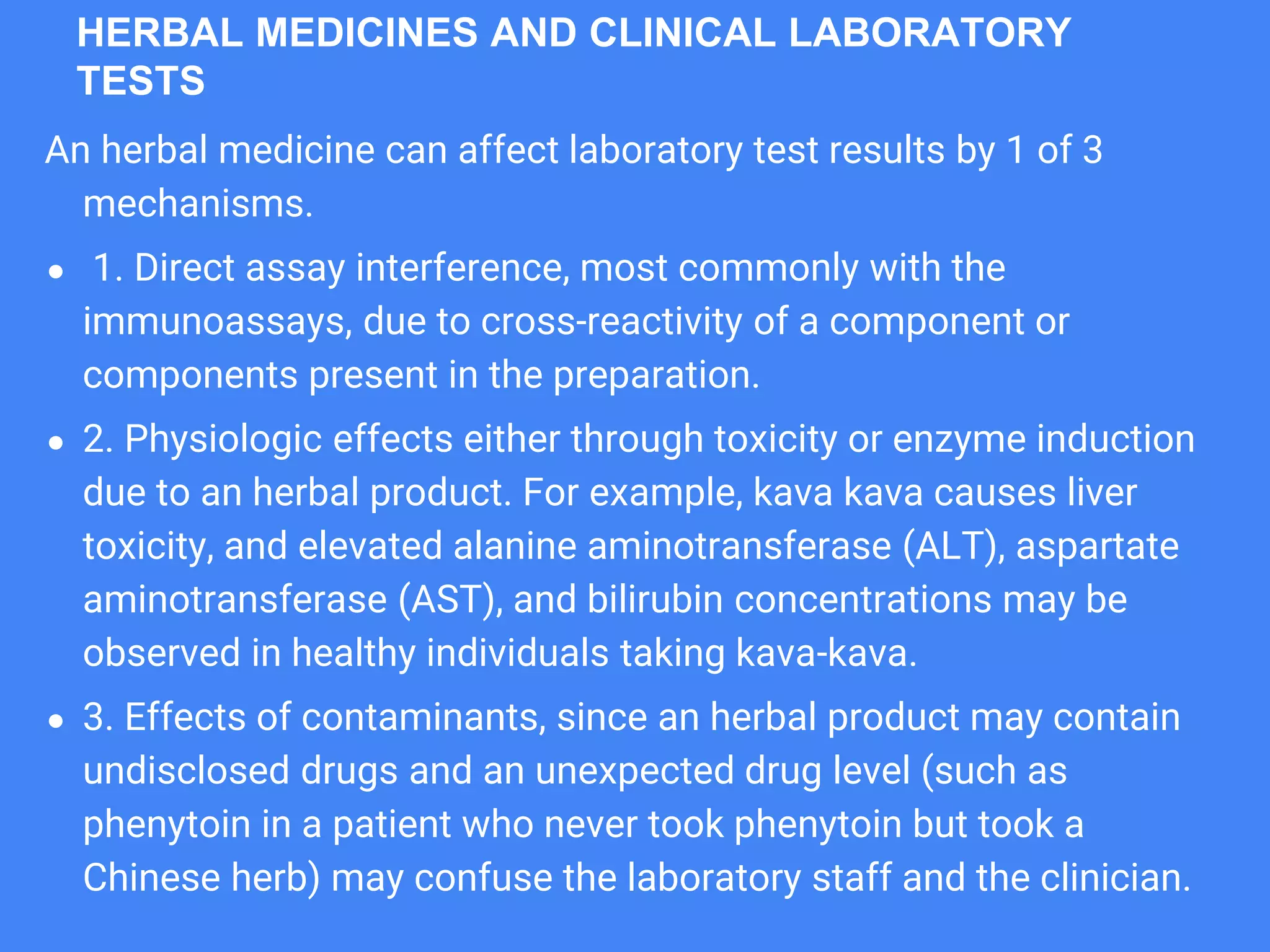Effect of Herbal Medicine on Clinical Laboratory Testing | PPTX