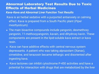 Effect of Herbal Medicine on Clinical Laboratory Testing | PPTX