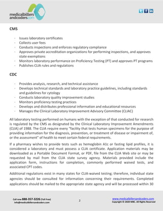 Clinical Laboratory Improvement Amendments (CLIA) | PDF